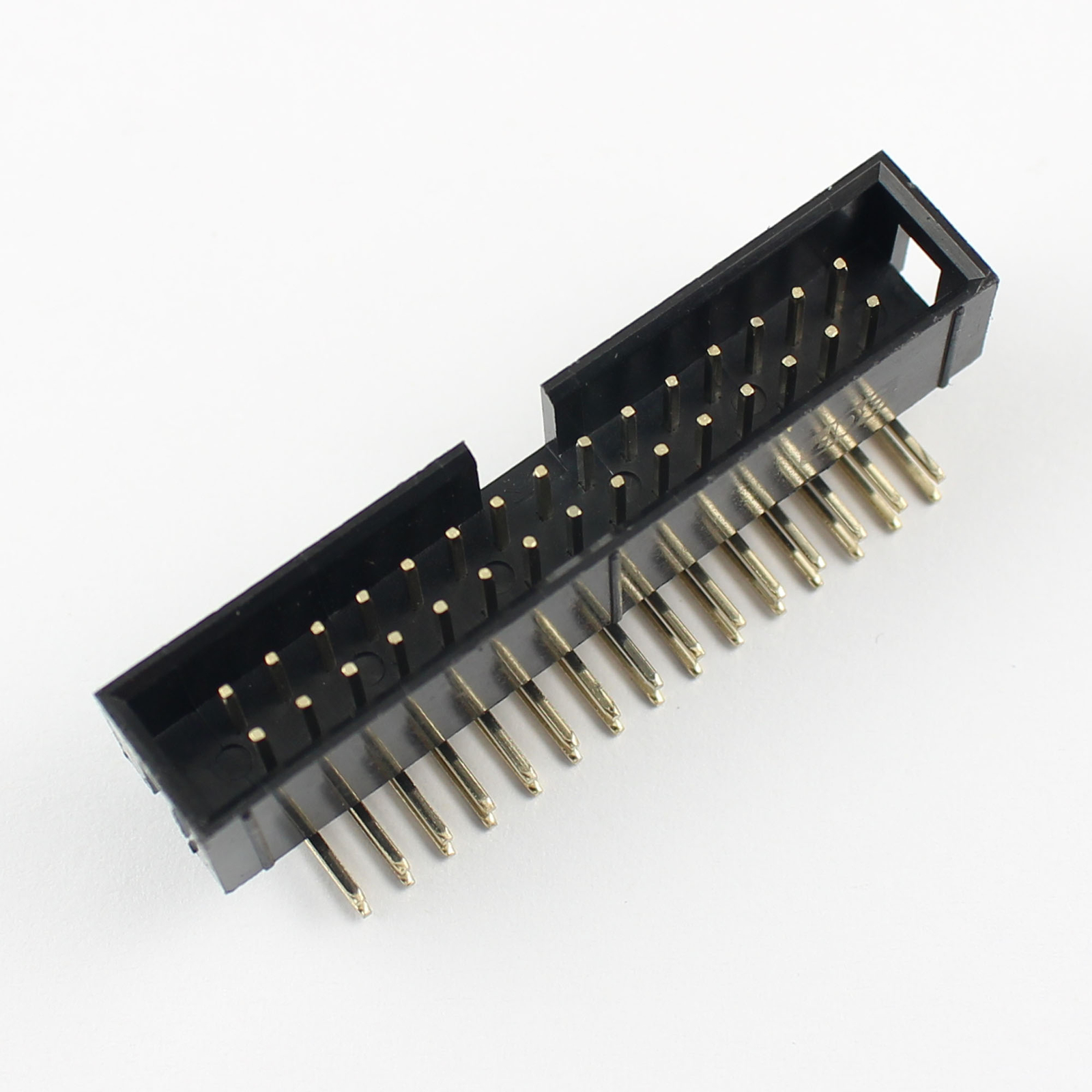 100Pcs 2.54mm 2x15 Pin 30 Pin Right Angle Male Shrouded IDC Box Header ...