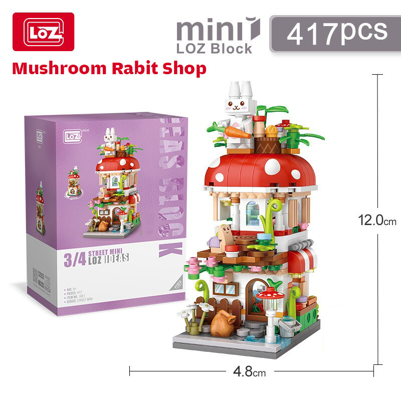 LOZ Mini Blocks Sets Food Street View Building Blocks Micro Bricks with ...