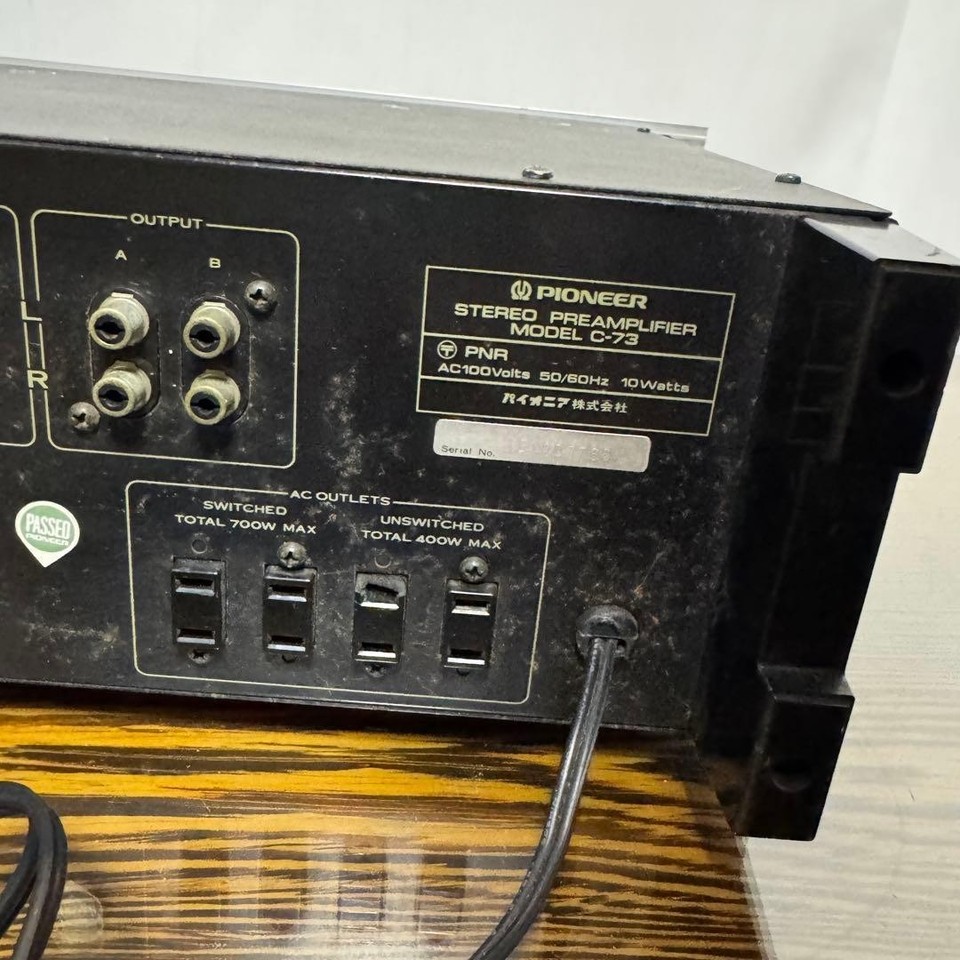 Pioneer C-73 Stereo Control Power Amplifier Preamplifier Amp 10W *READ ...
