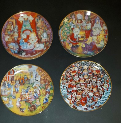 LOT OF 4!! FRANKLIN MINT BILL BELL CAT PLATES LIMITED EDITION FINE ...