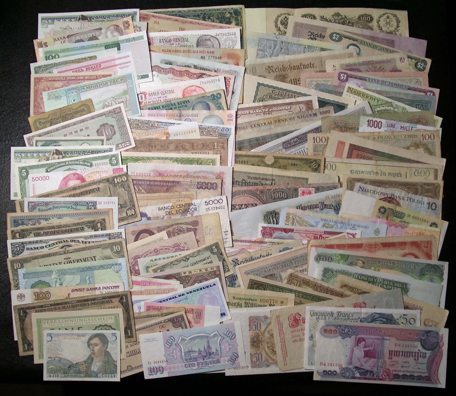 100+ all different World Banknotes Paper Money Currency #16827 | eBay