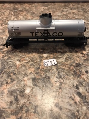 Vintage HO Scale Tyco Texaco Silver Fuel TANKER / Chemical Tank Train ...