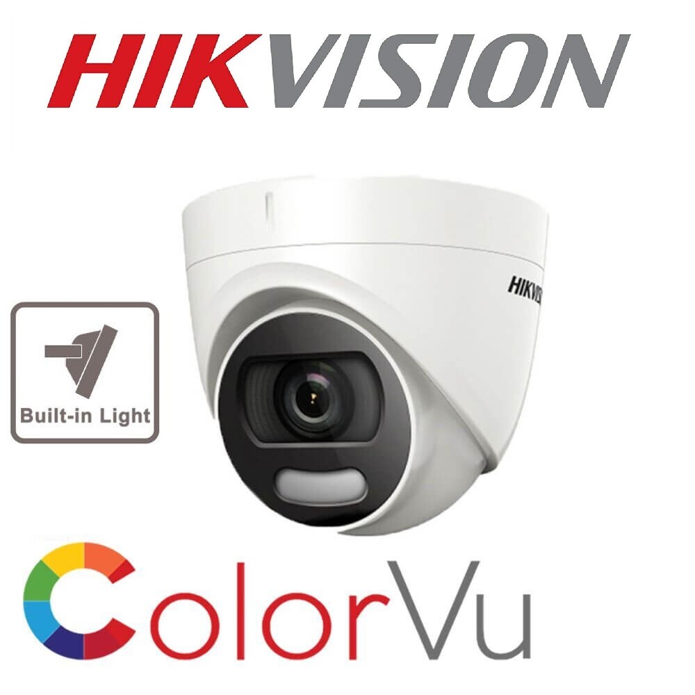 Hikvision CCTV 4K DVR 5MP ColorVu Turret Camera DS-2CE72HFT-F IP67 20M ...