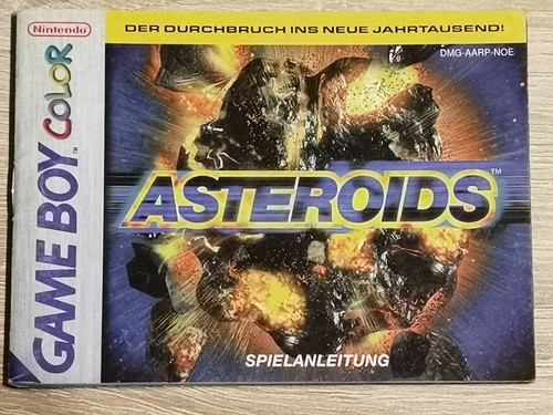 Asteroids Game Boy Gameboy Color Notice Manual Only | eBay