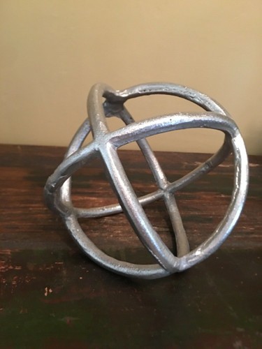 Vtg Midcentury Brutalist Sphere Sculpture Aluminum/ Paperweight / Decor ...