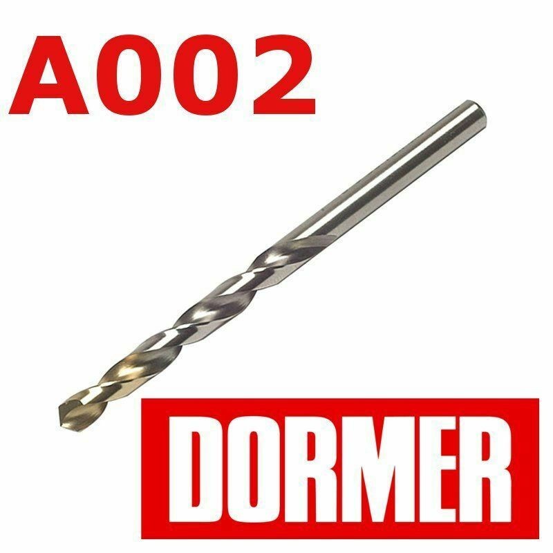 Dormer A002 Drill Bit HSS Metric Jobber Tin Coated High Speed Steel ...