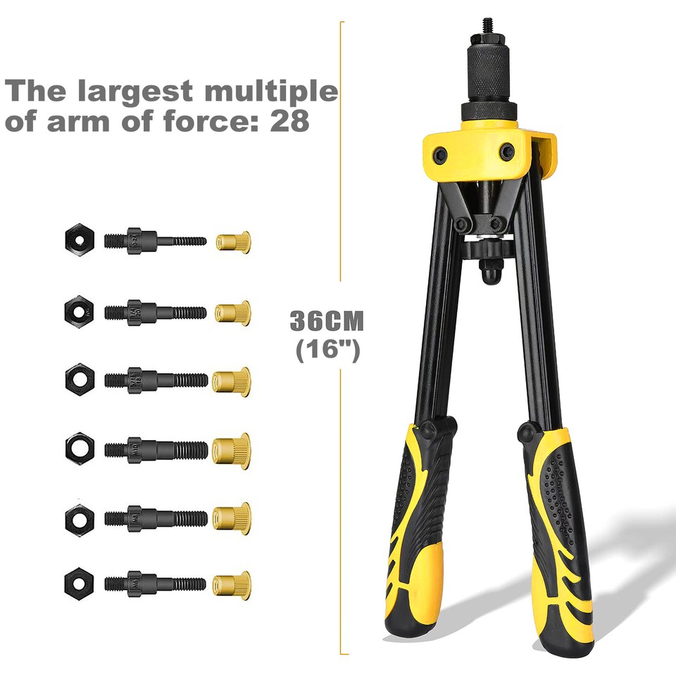 Rivet Gun Kit Rivnut Thread Setting Tool Nut Setter NutSert Metric SAE ...