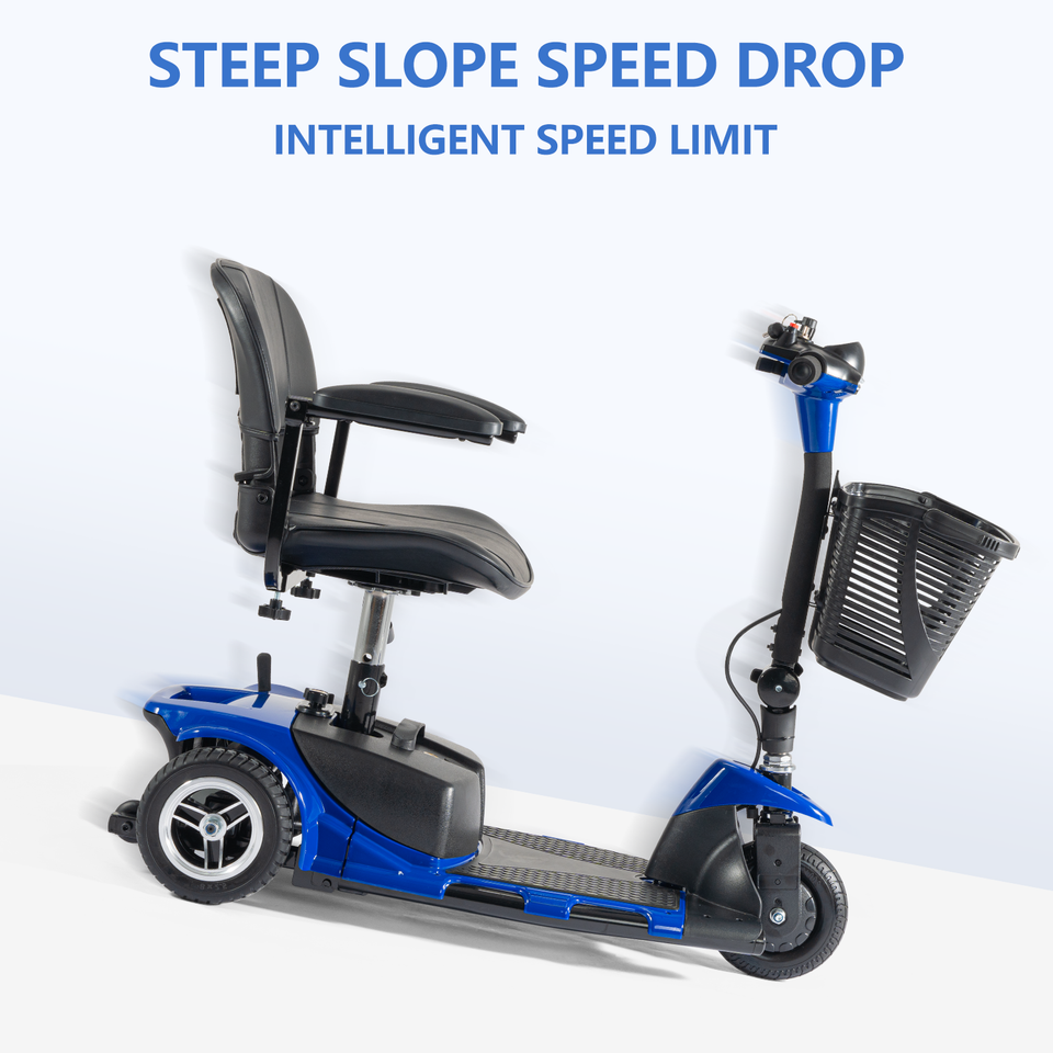 3 Wheel Mobility Scooter Electric Powered Mobile Folding Wheelchair ...
