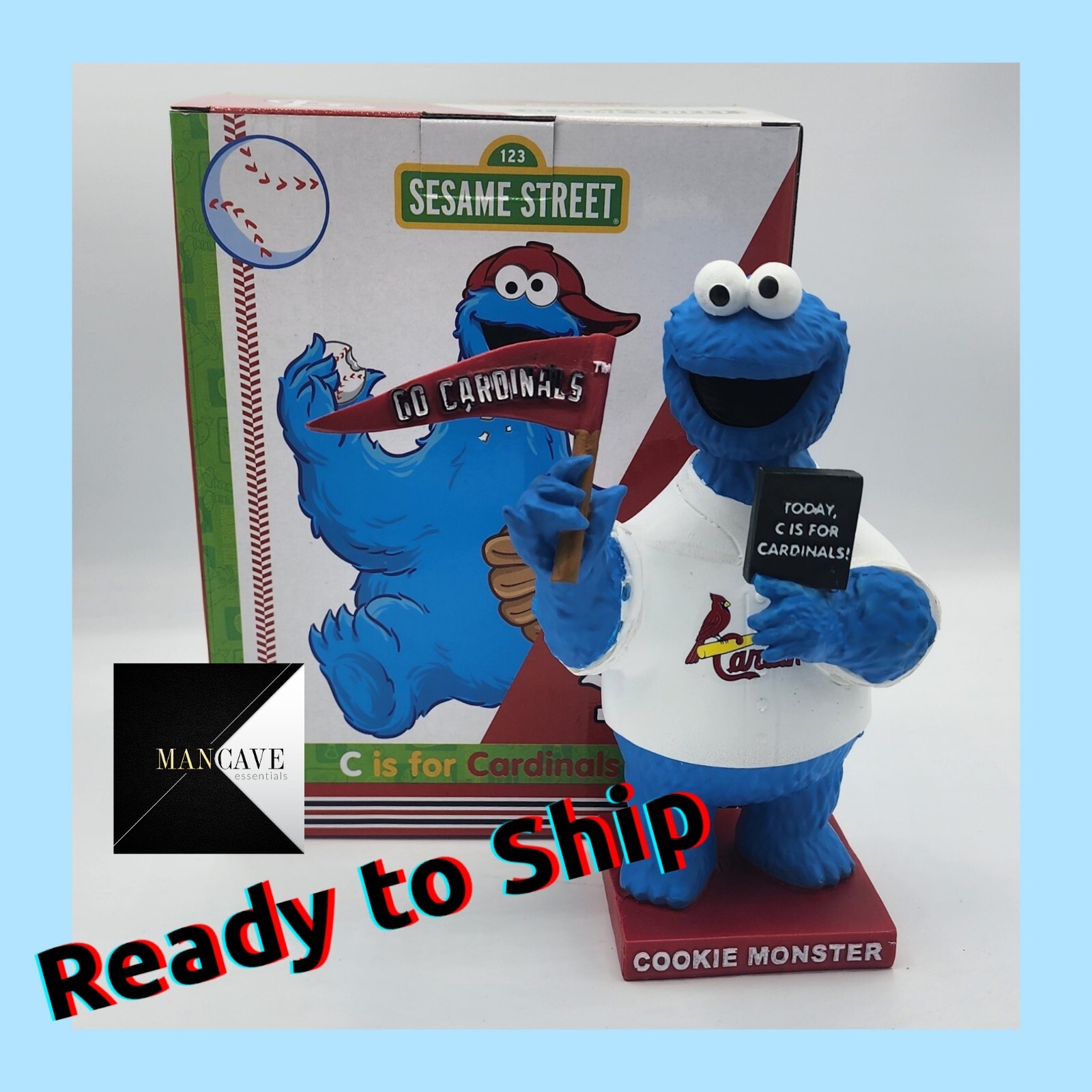 Sesame Street Cookie Monster Bobblehead St Louis Cardinals 6-30-24 SGA ...