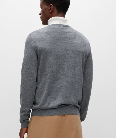Hugo Boss Men's Finest Italian Yarn Crew Neck Pullover, Gray Medium | eBay