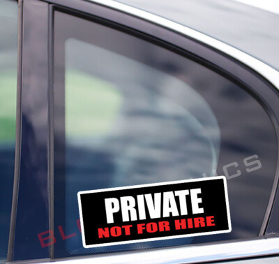 Private Not For Hire Decal Sticker Car Diesel Truck Trailer Semi Tow | eBay