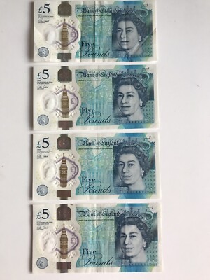 x4 RARE £5 FIVE POUND NOTES - LOW SERIAL NUMBERS | eBay UK