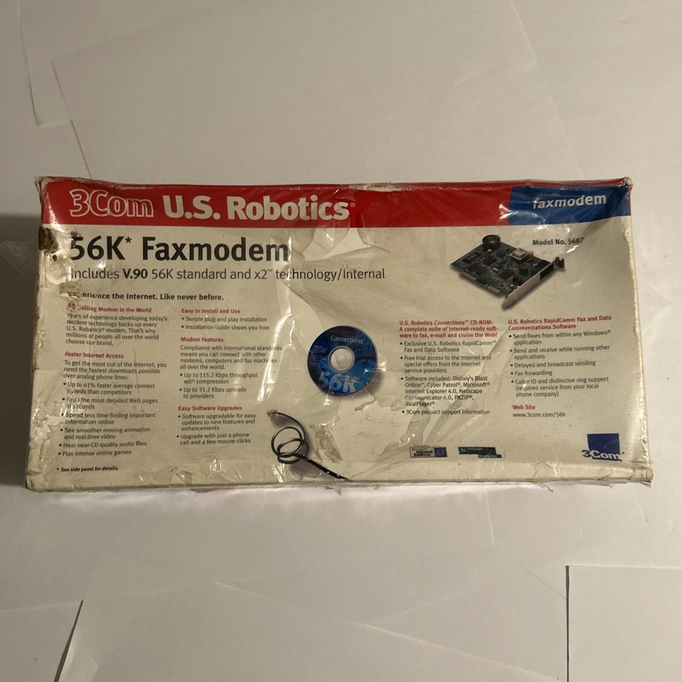 3Com 56K Faxmodem V90 | X2 Technology | New Open Box | High-Speed ...