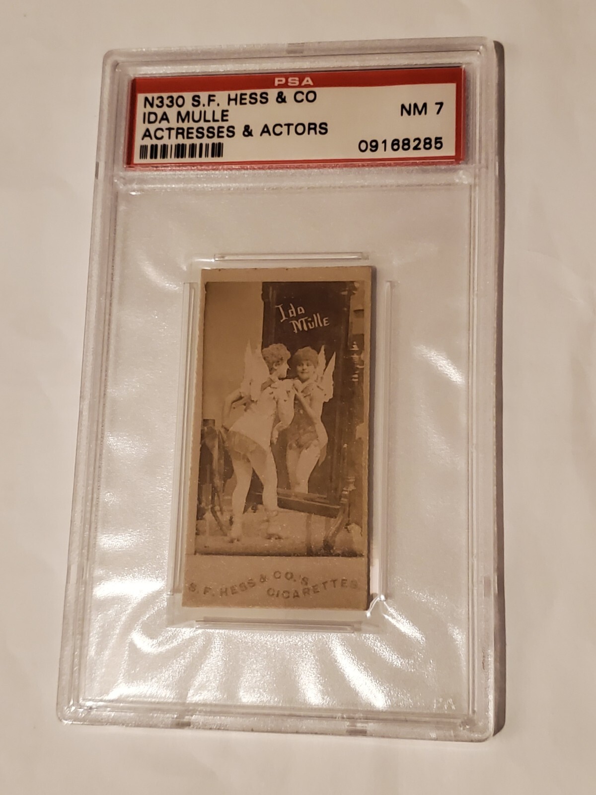 1880s S.F. HESS Cigarettes Tobacco Card Actresses N330 IDA MULLE PSA 7 ...