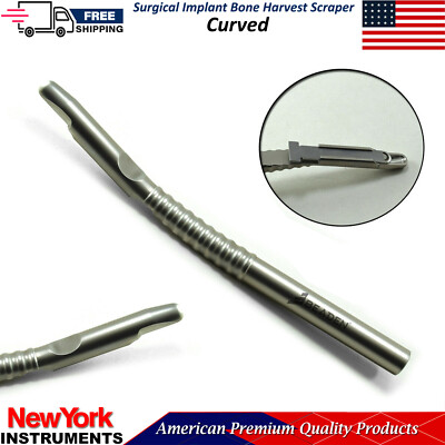 Dental Bone Scraper Harvester Curved Implant Bone Grafting Collector ...
