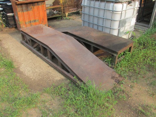 Steel Heavy Duty Wheel Riser Step Deck Dock Semi Trailer 14-1/2" High ...
