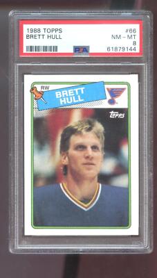 1988-89 Topps #66 Brett Hull Rookie RC PSA 8 Graded Hockey Card NHL | eBay