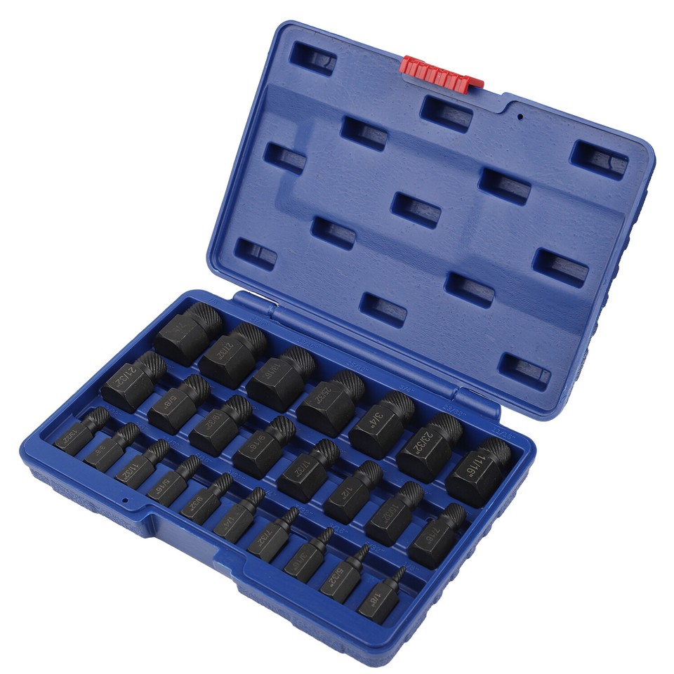 25Pcs Screw Extractor Set Hex Head Multi-Spline Easy Out Bolt Extractor ...