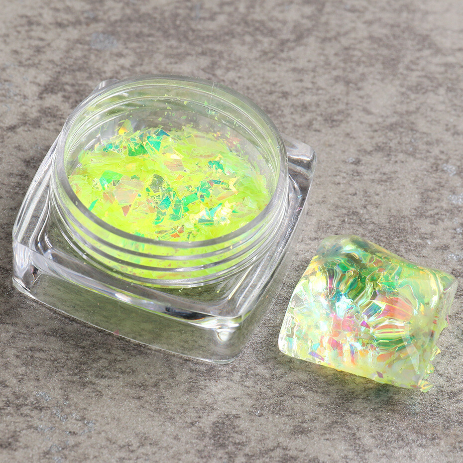 6 Box Glitter Opal Powder Nail Art Sequins Flakes Mirror Holographic ...