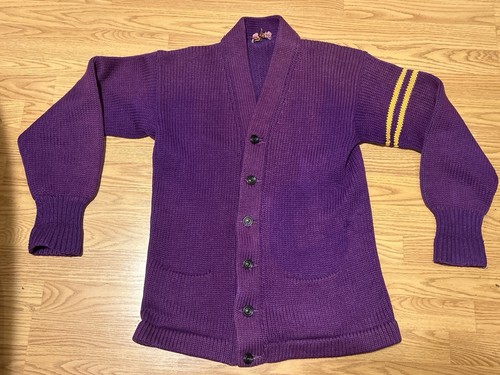 Vintage 1940's-50's Princeton Men's Wool Letterman Varsity Cardigan ...
