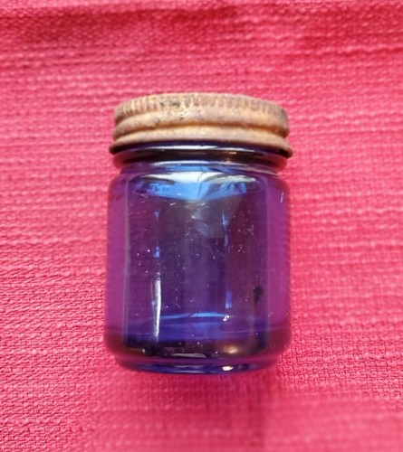 Vintage Vicks VapoRub Cobalt Blue Glass Jar with Metal Lid | eBay