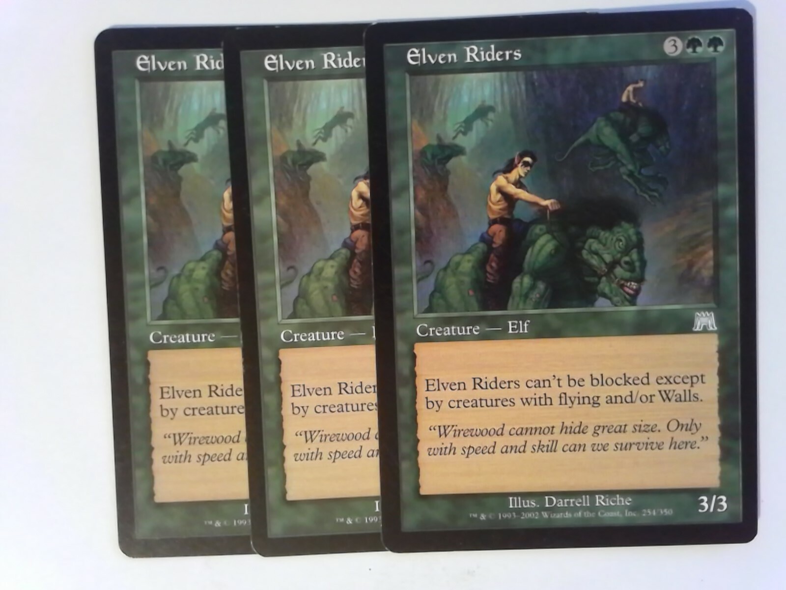 3x Elven Riders Onslaught - Magic the Gathering MTG - Green | eBay