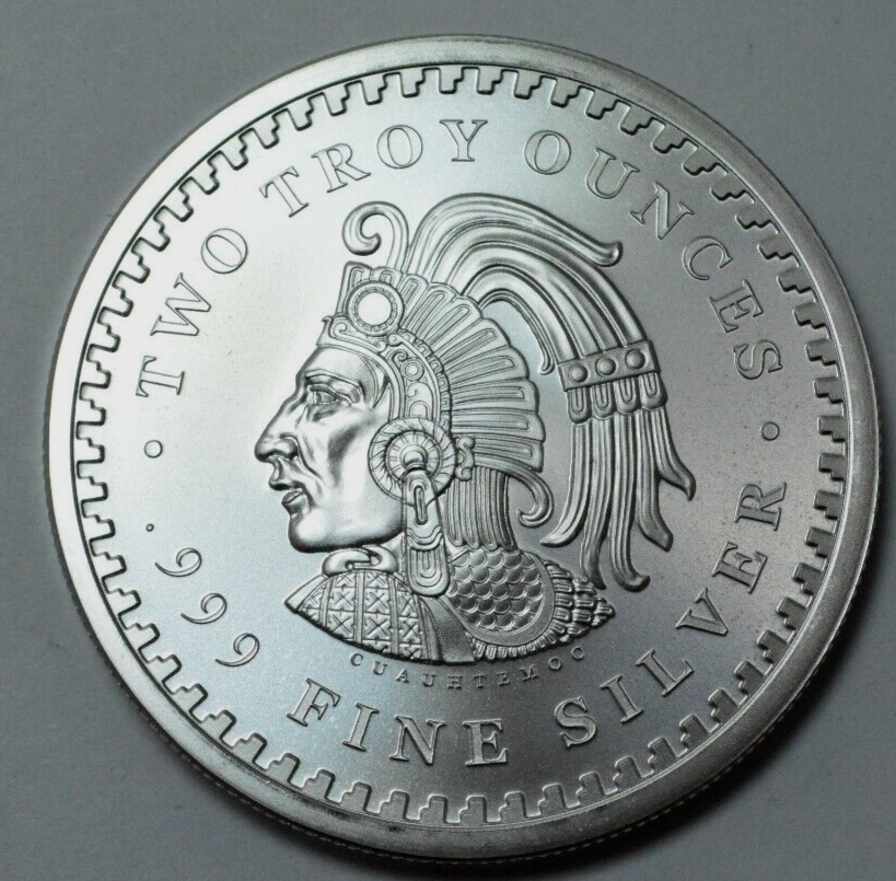 2 Oz 999 Silver Aztec Mayan Calendar Collectible Coin Medal Bullion ...