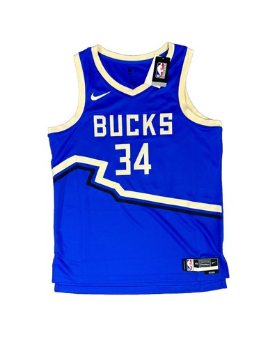 Nike Authentic Giannis Antetokounmpo #34 Milwaukee Bucks 24-25 City ...