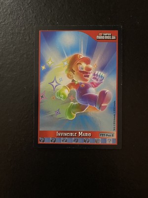 Super Mario Bros Wii Nintendo 2010 Invincible Mario Foil F27 Puzz 2 LP ...
