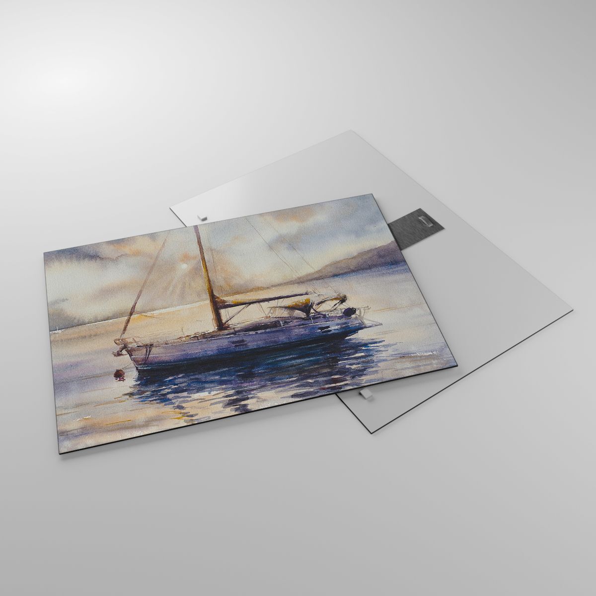 Impression sur Verre 70x50cm Tableaux Image Photo Voilier P?che Bord De ...