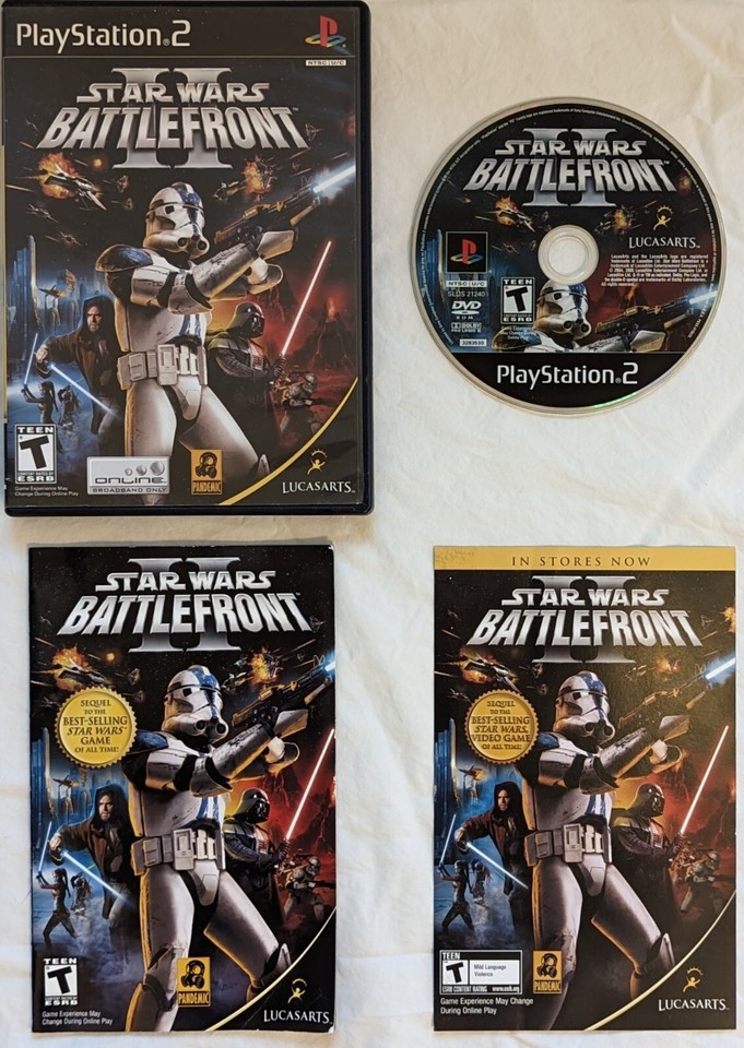 Star Wars: Battlefront II (PlayStation 2, 2005) Tested, CIB w/ Manual ...