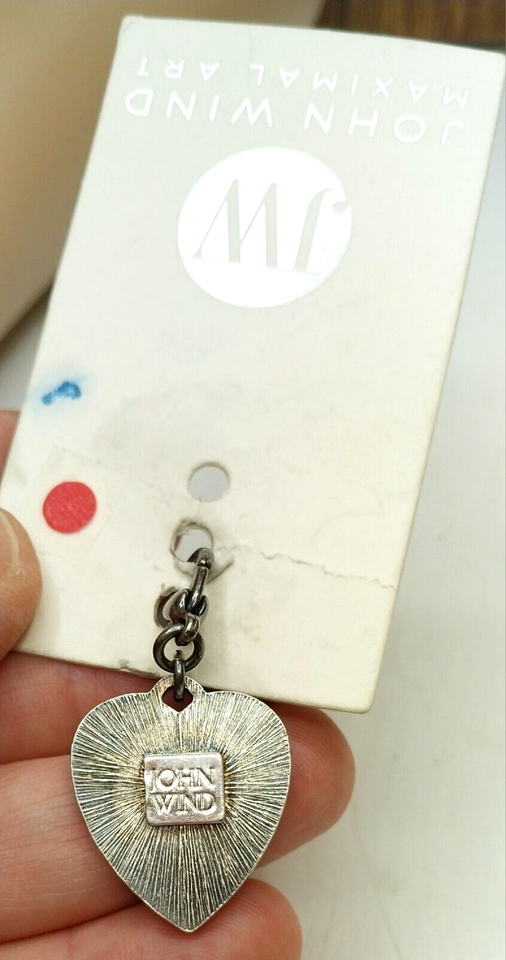John Wind Maximal Art Silver Tone Birthday Heart Lobster Clasp Charm 1 ...