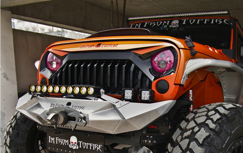 Jeep JK Wrangler 07~17 Topfire Vader Style Angry Grille without Logo ...