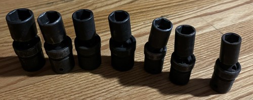 Snap-on tools lot 7pc 1/2 drive SAE Swivel Impact Socket Set Wobble Sockets | eBay