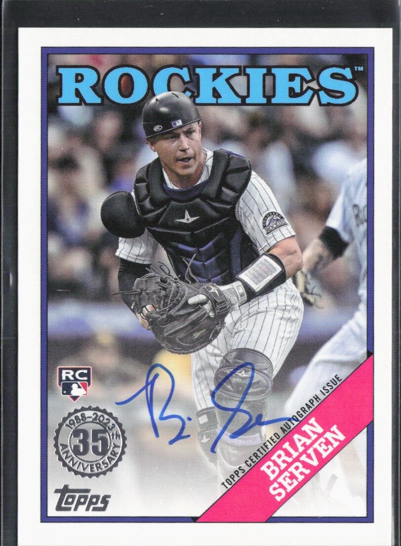 2023 Topps Brian Serven 1988 35th Anniversary Autograph RC Auto ...