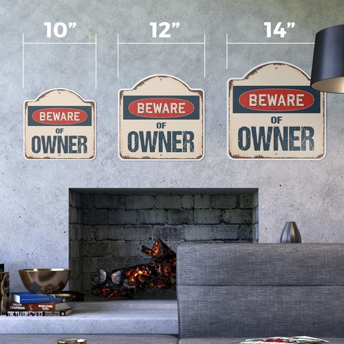Beware Of Owner 10” x 10” Sign | Indoor/Outdoor Plastic | Designer Work ...