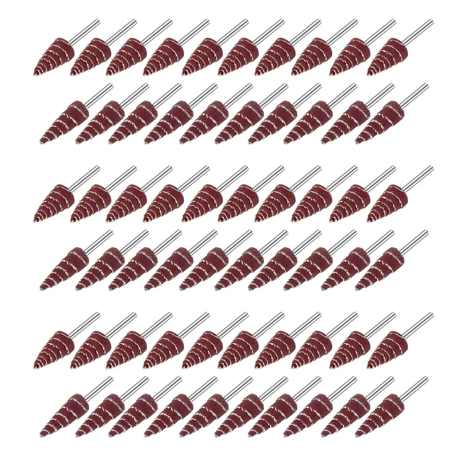 60x Cone Shape Abrasive Flap Wheel (10mm&12mm) 1/8" Shank For Grinder ...