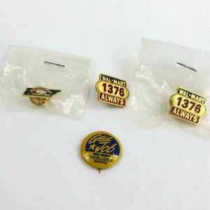 Walmart Employee Pins Vintage Lot of 4 two are Sealed Pinback Button | eBay