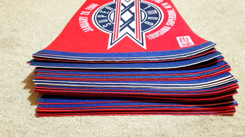 1986 New England Patriots Super Bowl XX AFC Champs 30" Pennant NFL (Lot ...