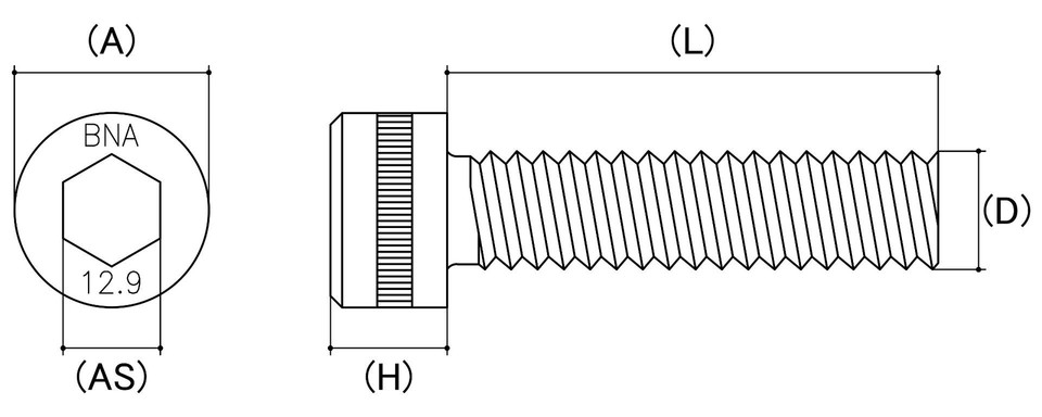 Pack of 75 Plain Black M22 x 60mm Metric Coarse Socket Head Cap Screw ...