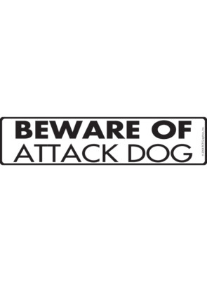 Beware of Attack Dog Exterior Aluminum Dog Sign or Vinyl Sticker - 12 ...