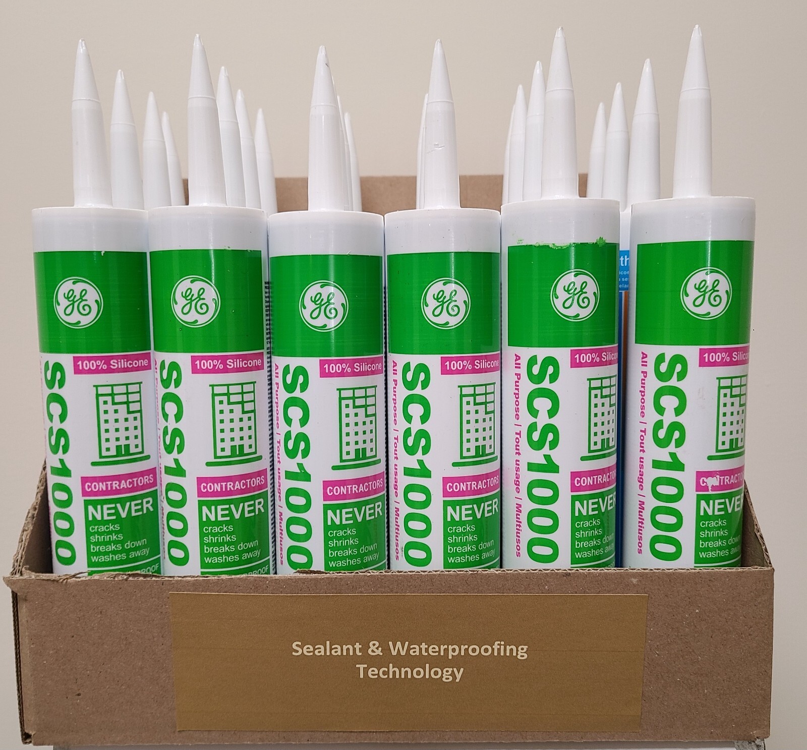 GE SCS1000 Contractor's Silicone, Translucent, 10.1 Fl Oz Cartridge ...