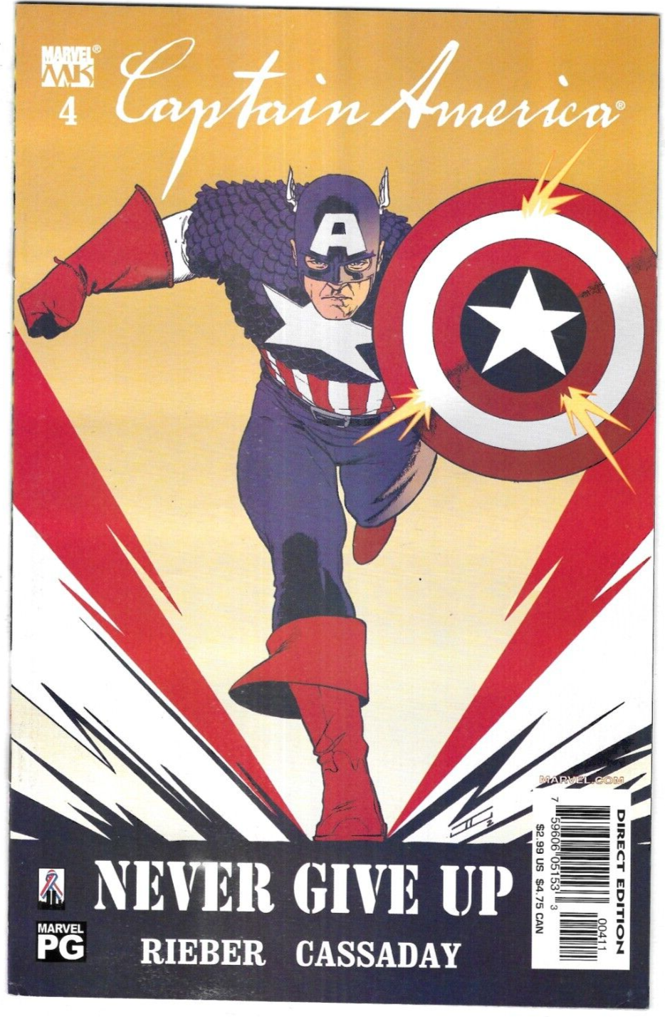 Captain America Comic 4 Cover A First Print 2002 John Ney Rieber Cassaday Marvel | eBay