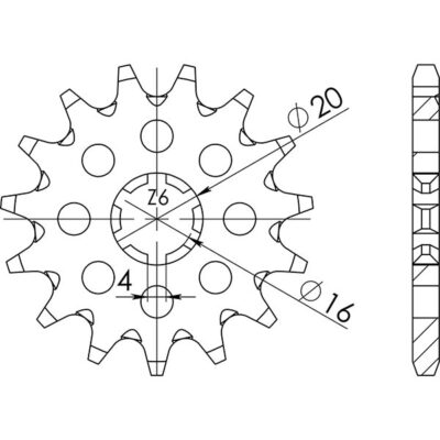 Pignon S AC P420- Z13 Kawasaki KX 80 88>88 54.3010013 | eBay
