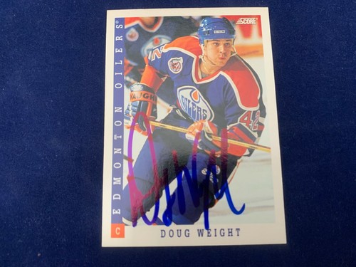 Doug Weight Edmonton Oilers Hand Signed 1993 Score Hockey Card #253 NM ...