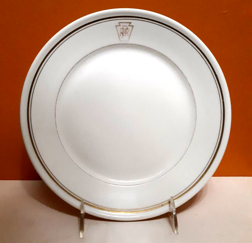 Pennsylvania Railroad PRR - 9" Dinner Plate - "Gold Keystone" Pattern ...