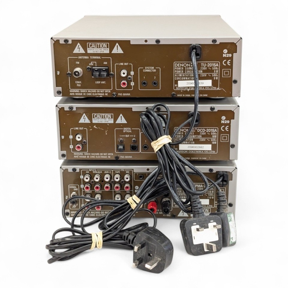 DENON TU-201SA DCD-201SA PMA-201SA HiFi Stack System FM AM Tuner CD ...