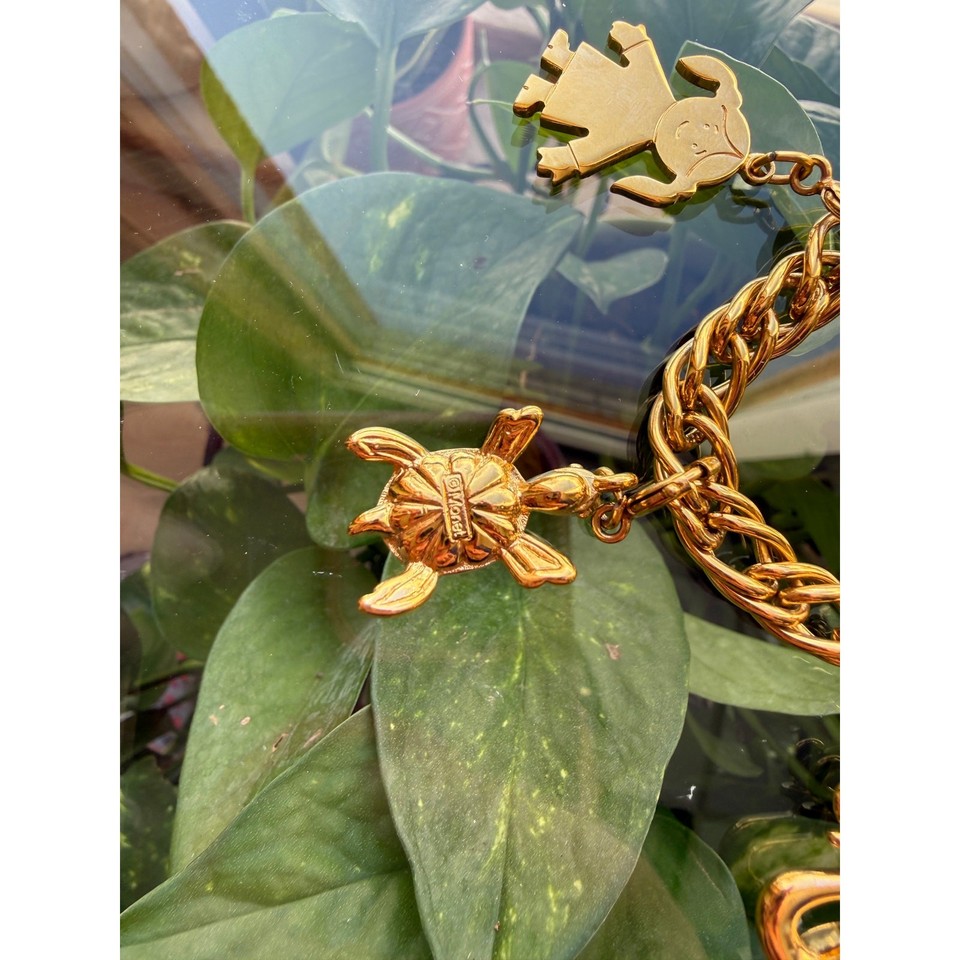 Vintage Monet Gold Tone Charm Bracelet – 5 Whimsical Figural Charms | eBay
