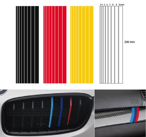 2set German grill stripe front decal sticker 3-10mm E60 E90 F10 F30 ...