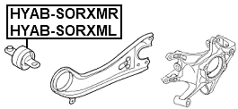 Bushing Right, Rear Trailing Arm Fits Kia 55275-2P200 | eBay